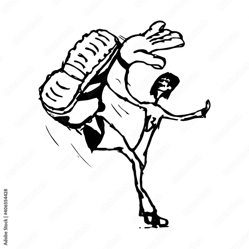 Hand drawn element, vector illustration in black, isolated on white ...