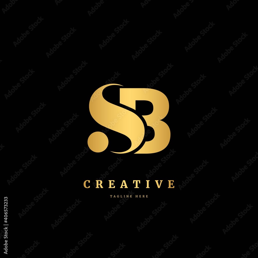Initial letter SB logotype. Monogram logo design template. Minimalis ...