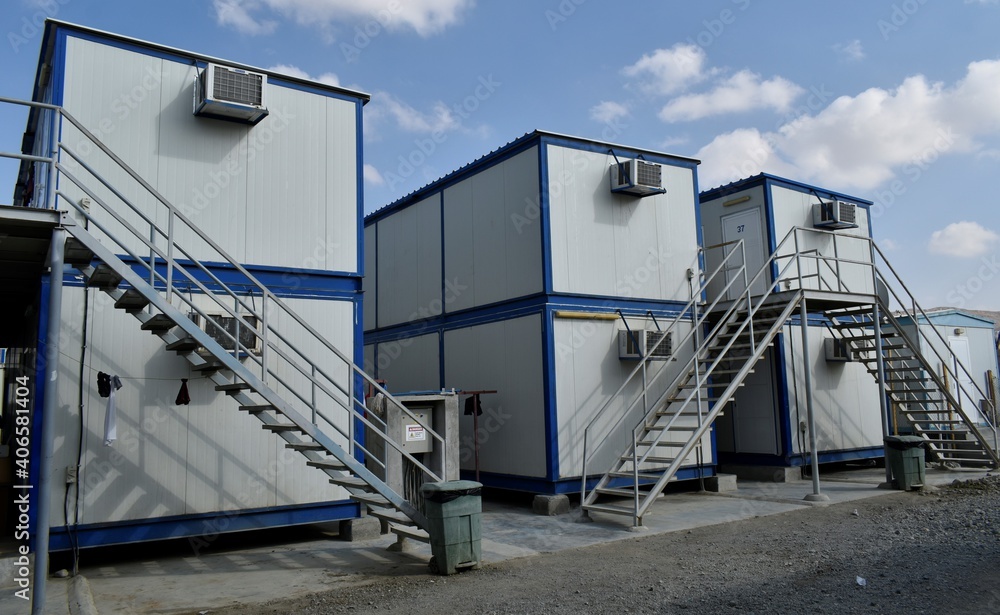 Portacabin, porta cabin, temporary labours camp , Mobile building in ...