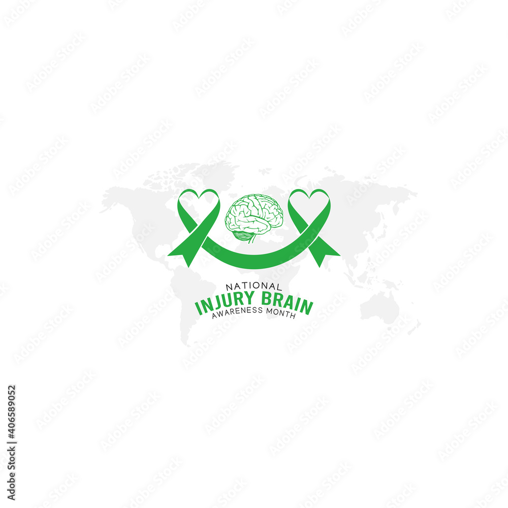 vector graphic of national brain injury awareness month good for ...