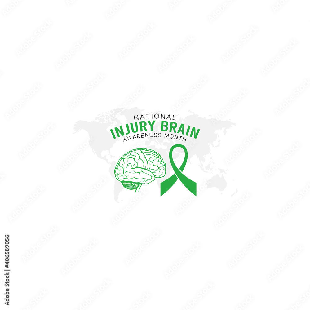 vector graphic of national brain injury awareness month good for ...