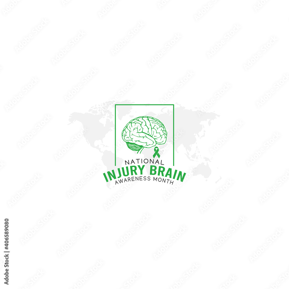 vector graphic of national brain injury awareness month good for ...