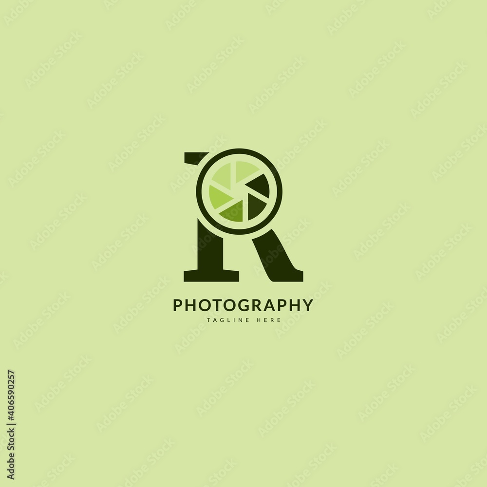 Initial letter R. Photography logotype. Minimalist photography logo ...
