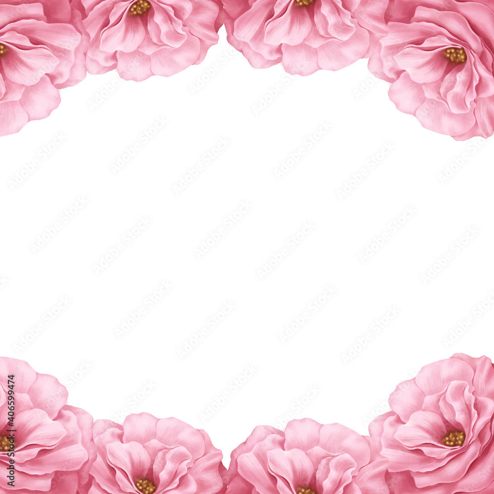 Flower frame layout for sign or name tag about product lmply to sweet ...