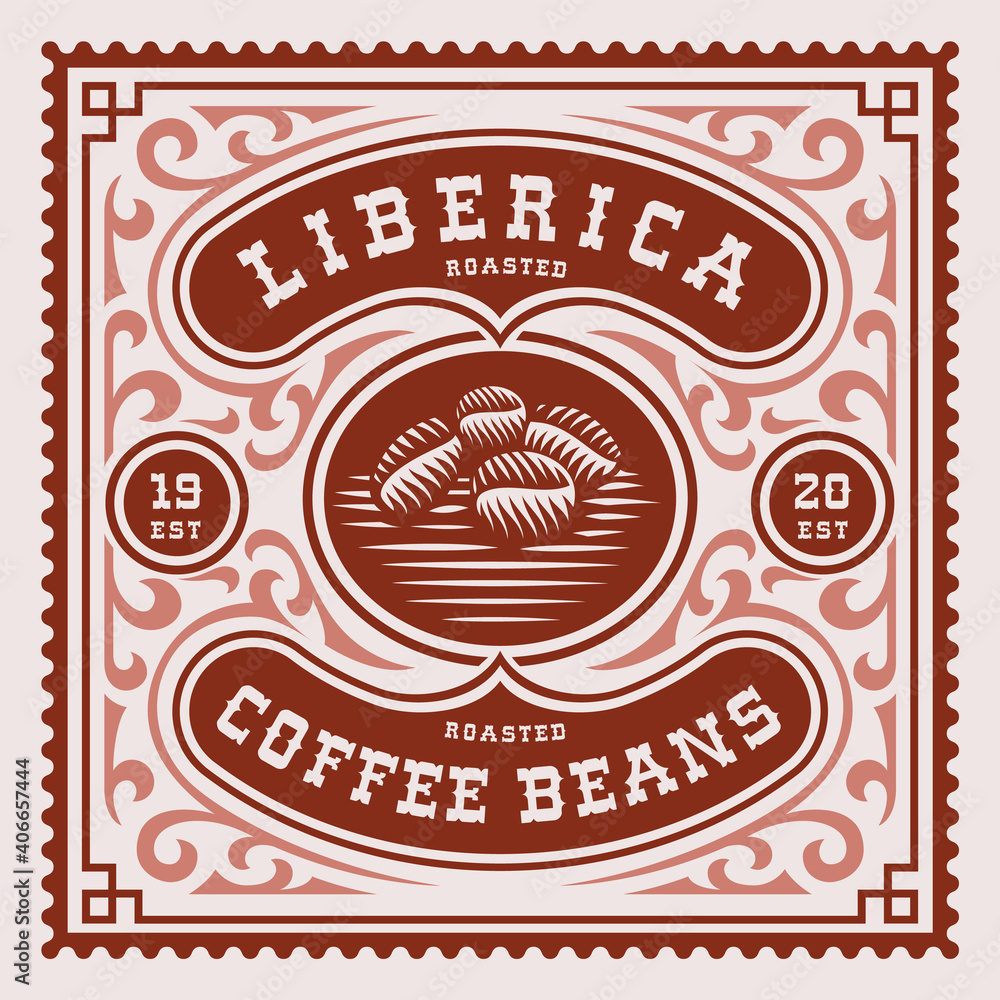 Vintage Square Label Template