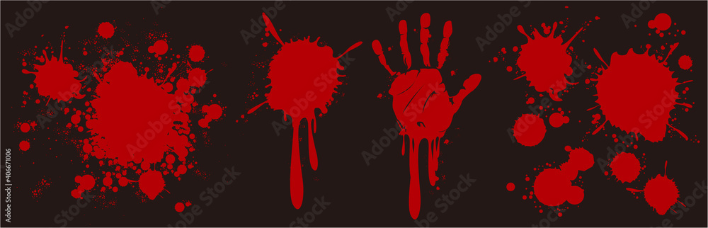 blood splatter splash drop paint Stock Vector | Adobe Stock