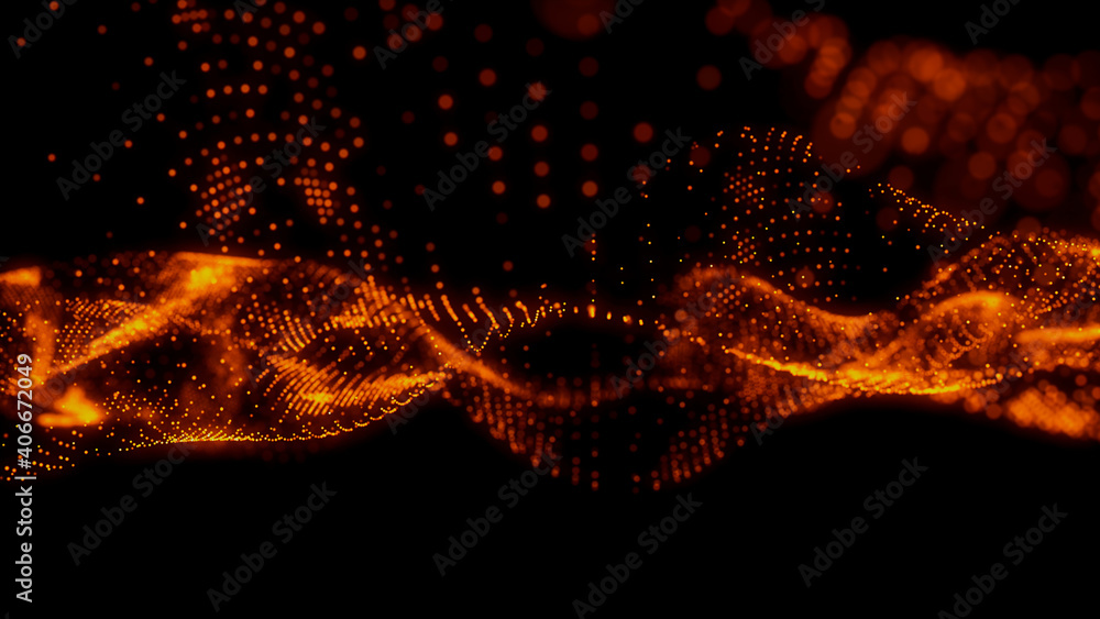 Sound Wave Vizualisation concept. Music audio frequencies represented ...