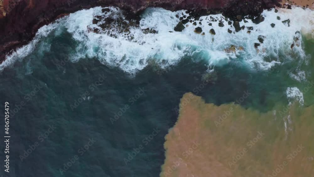 Environment pollution from sewer pipe wastewater flowing into sea water ...