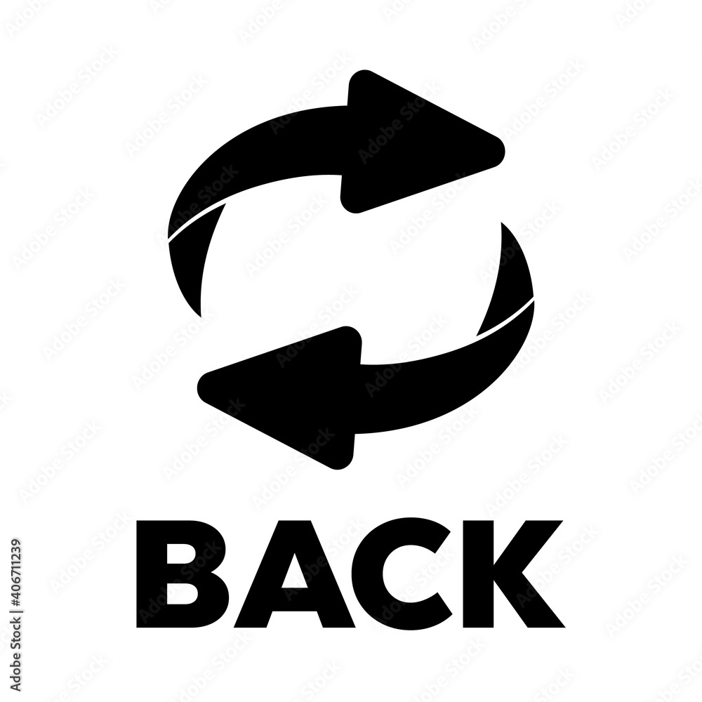 reverse icon vector. Flip over or turn arrow. Reverse sign Stock Vector ...
