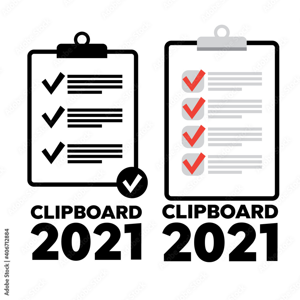 Check list symbol right mark. Clipboard and check marks. Stock Vector ...