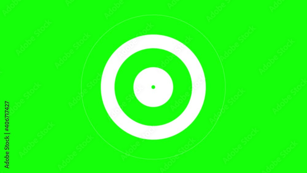 Set of Circle Ring Accent Highlights Elements. 4k Animation on Green ...