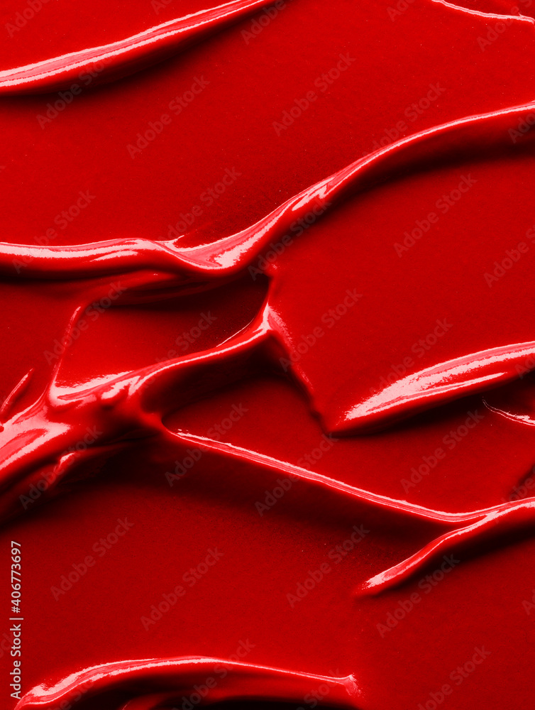 Cosmetic background of red smudged lipstick Stock Photo | Adobe Stock