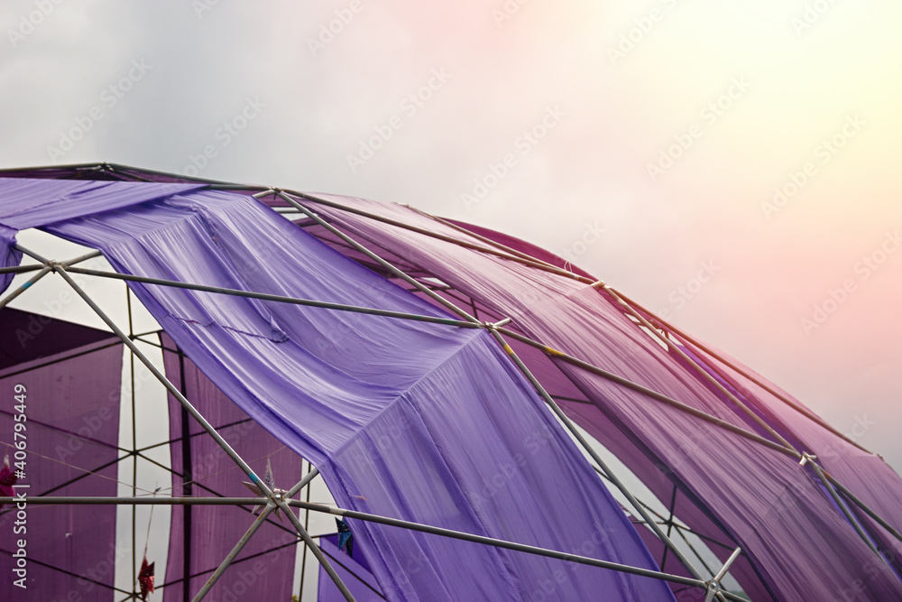 Mobile dome decoration design. A Geodesic Dome Tents. A hemispherical ...