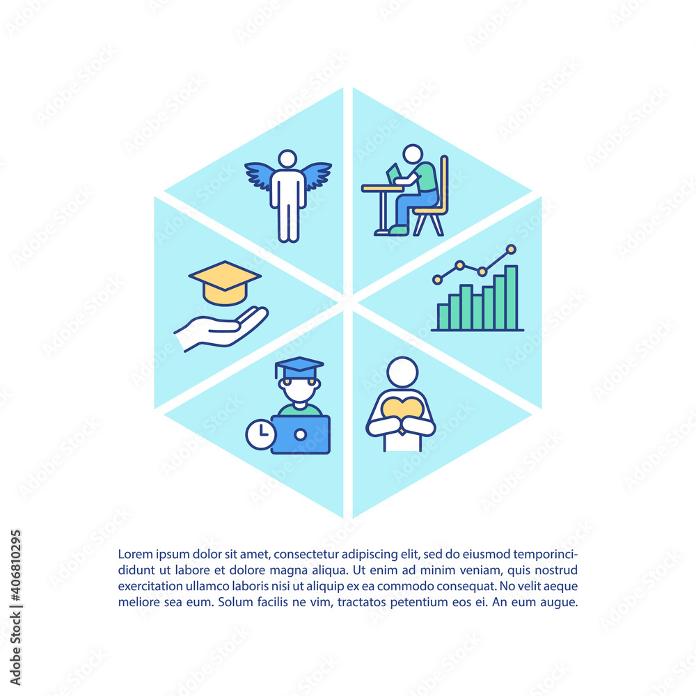 Staff training concept icon with text. Improving skills of your ...