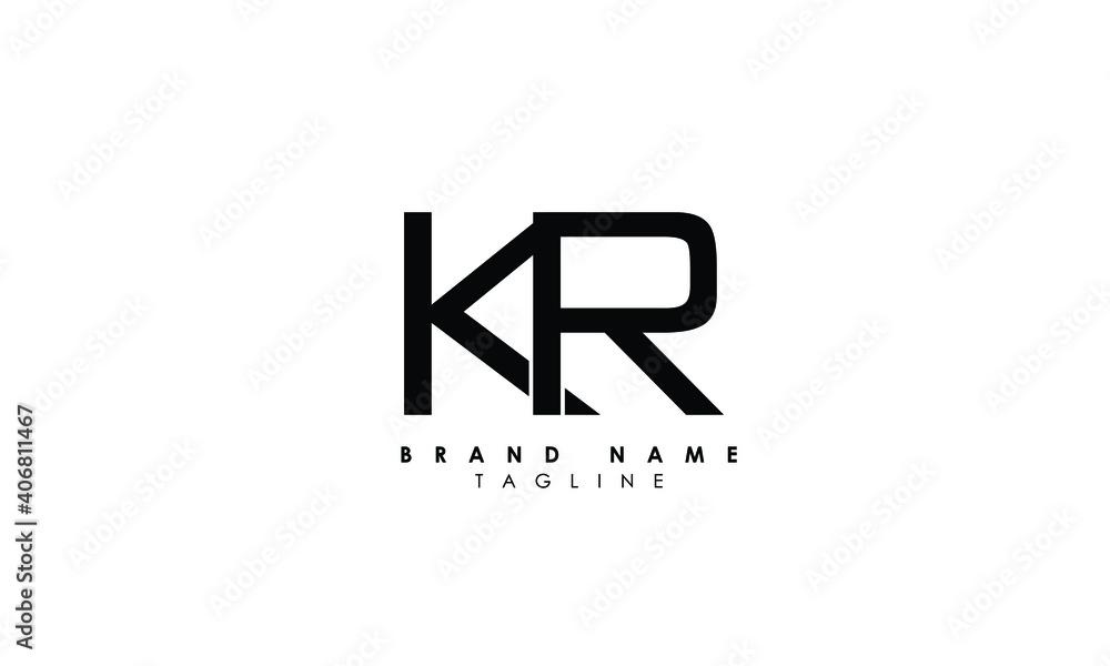 Alphabet letters Initials Monogram logo kr, RK, K and R, Alphabet ...