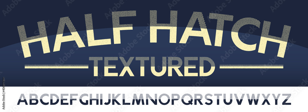 Poster Half Hatched Vintage Texture Font – Wall Art | UkPosters