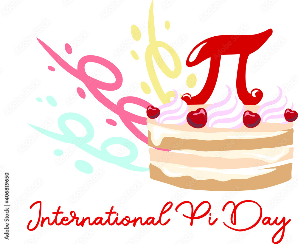 International Pi Day . Vector . The feast of PI Stock Vector | Adobe Stock