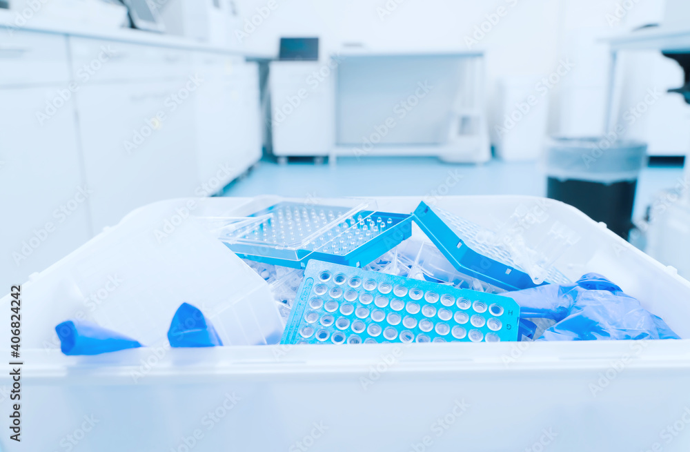 environment, medical and laboratory waste. toxic waste in disposal ...