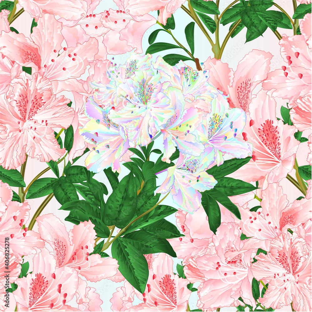 Seamless texture branches colorful and pink rhododendron branches ...