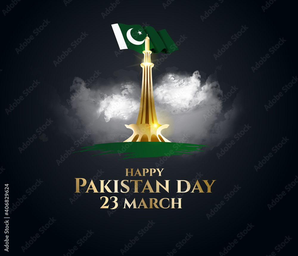 Pakistan vector illustration. Happy Pakistan Day on March 23rd ...
