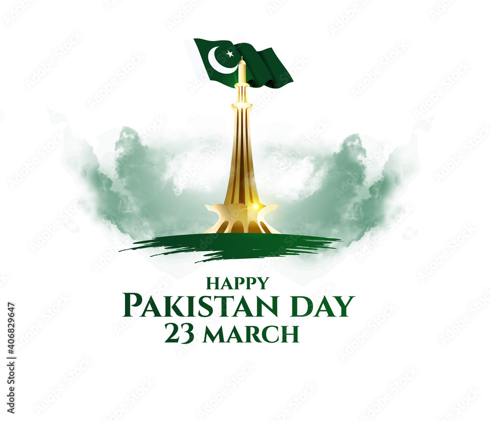 Pakistan vector illustration. Happy Pakistan Day on March 23rd ...