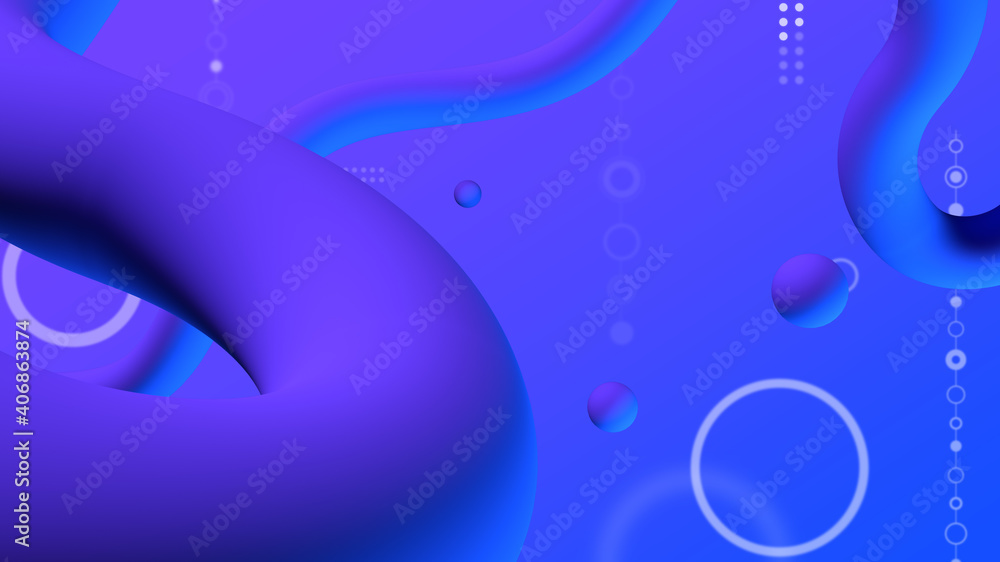 Liquid blue color background design. Three-dimensional background ...