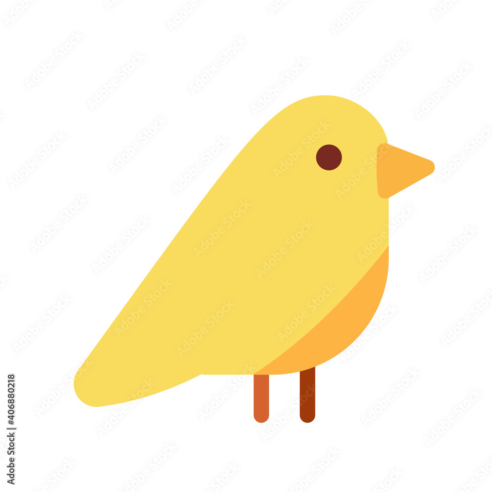 Yellow Bird Icon Logo Illustration Vector Isolated. Spring Season Icon ...