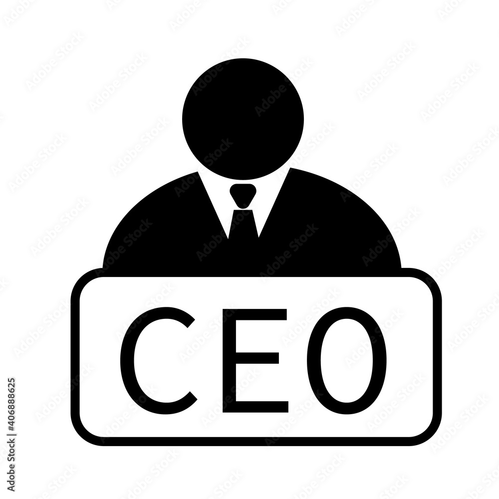 Vecteur Stock chief executive officer icon on white background. chief ...
