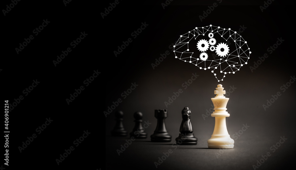 Leader with ideas and ai brain can make an impact and different concept ...