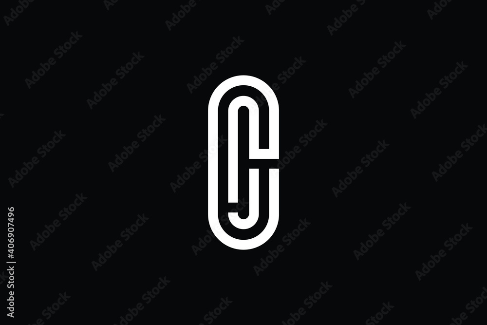 Vecteur Stock CJ logo letter design on luxury background. JC logo ...