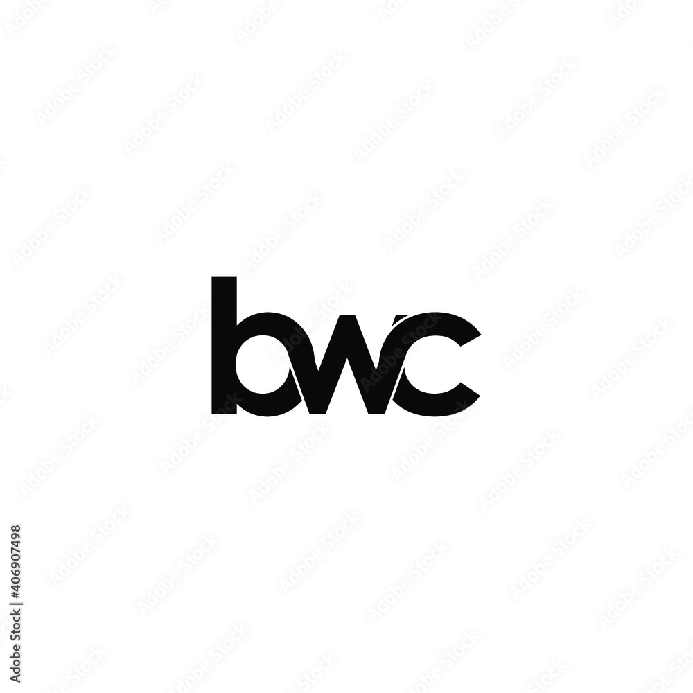 bwc letter original monogram logo design Stock Vector | Adobe Stock