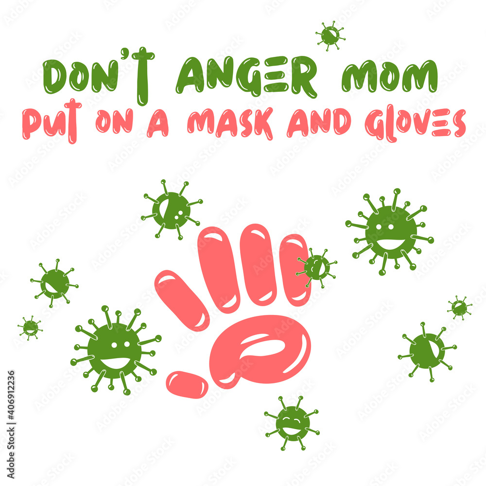 vector illustration poster on the theme of the pandemic covid-19 ...