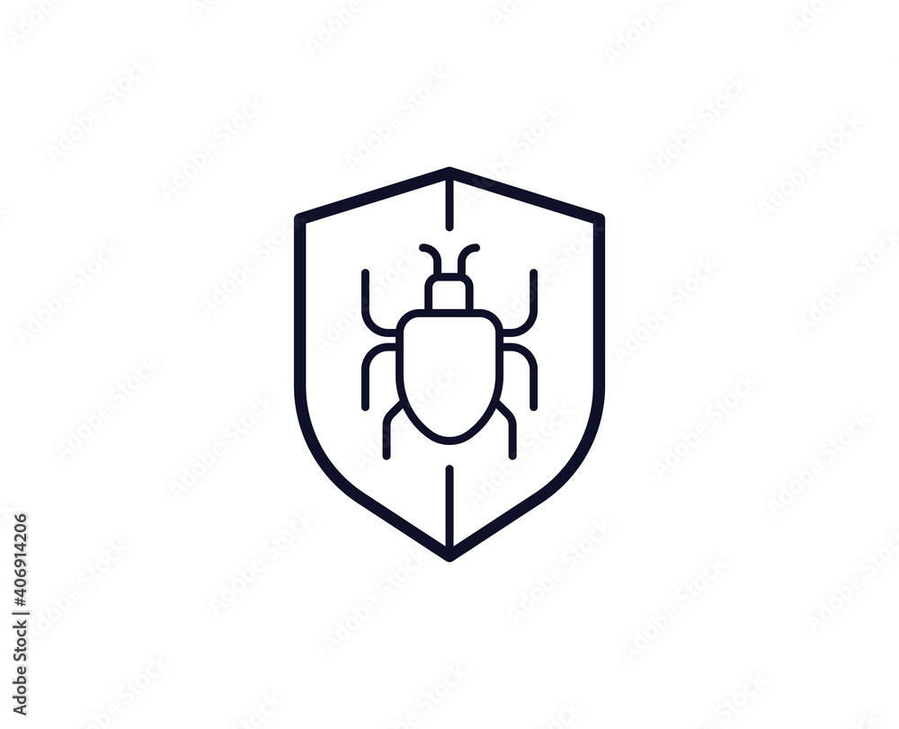 Safe internet icon. Bar black line sign. Premium quality graphic design ...