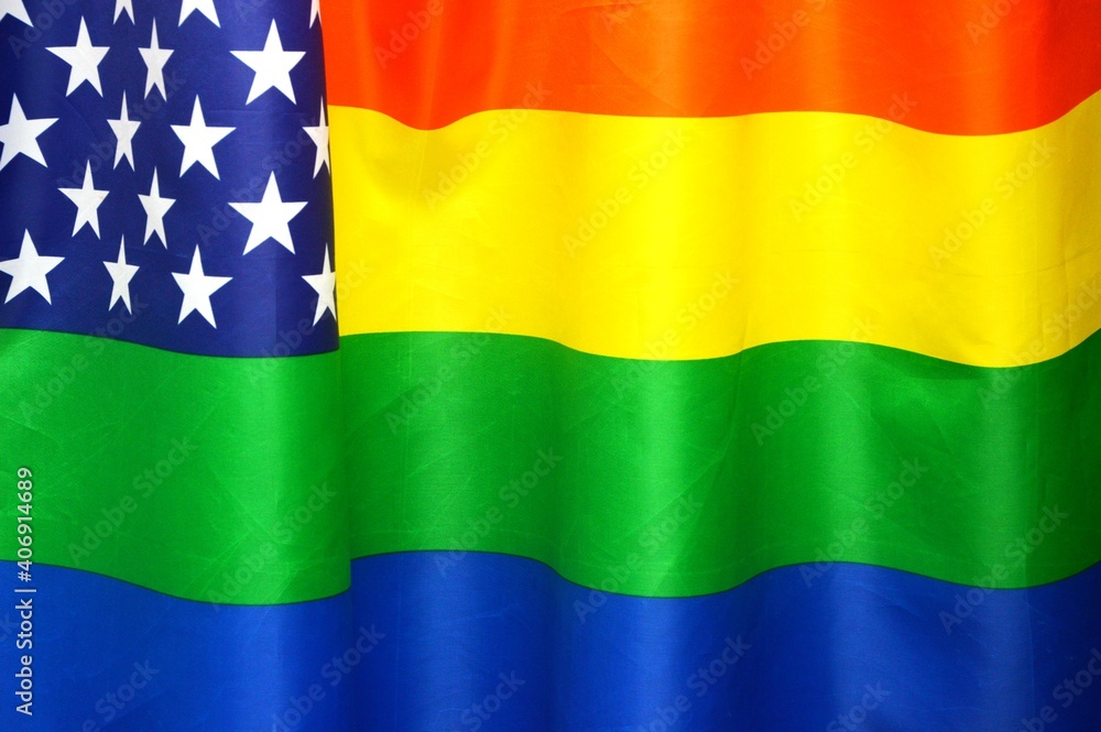 LGBT flag. USA Rainbow flag. Symbol of pride and tolerance Stock Photo ...