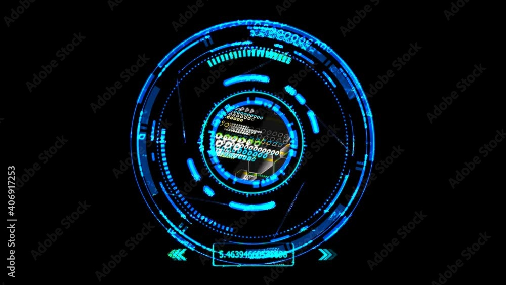 Quantum computer futuristic technology polygon digital holographic ...