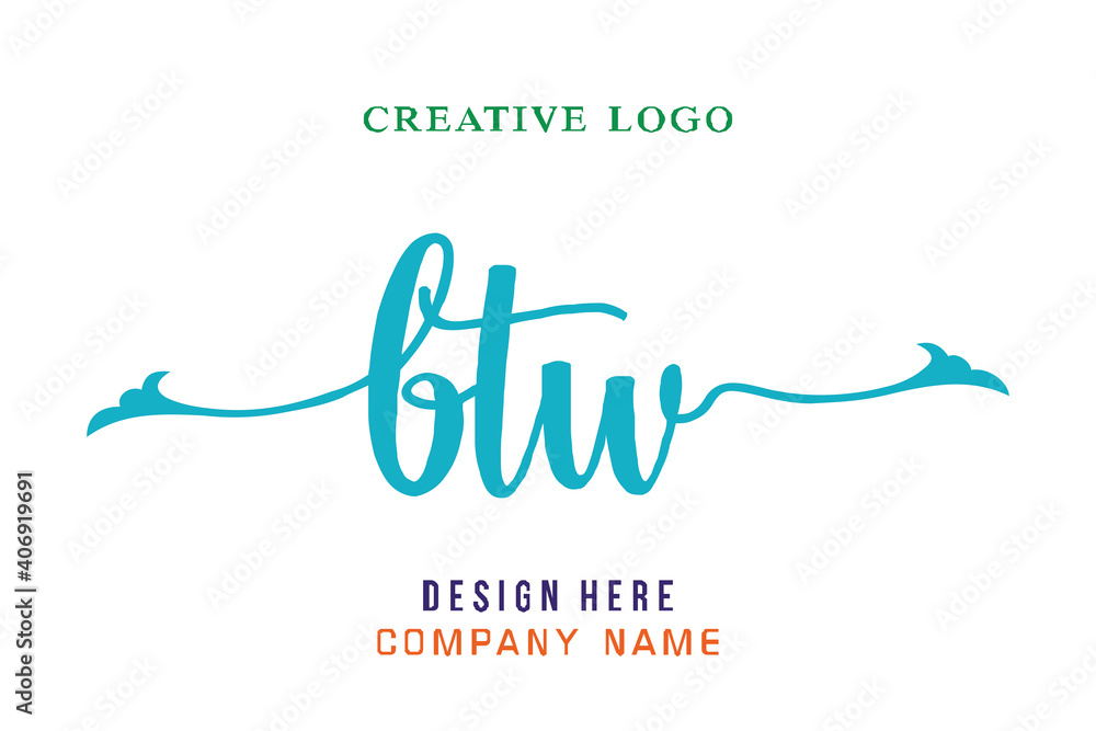 BTW lettering logo is simple, easy to understand and authoritative ...