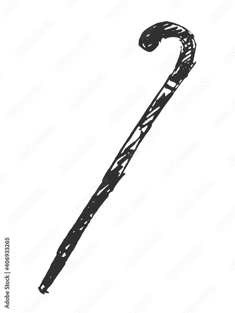 Hand drawn, vector, sketch image of elegant stick Stock Vector | Adobe ...