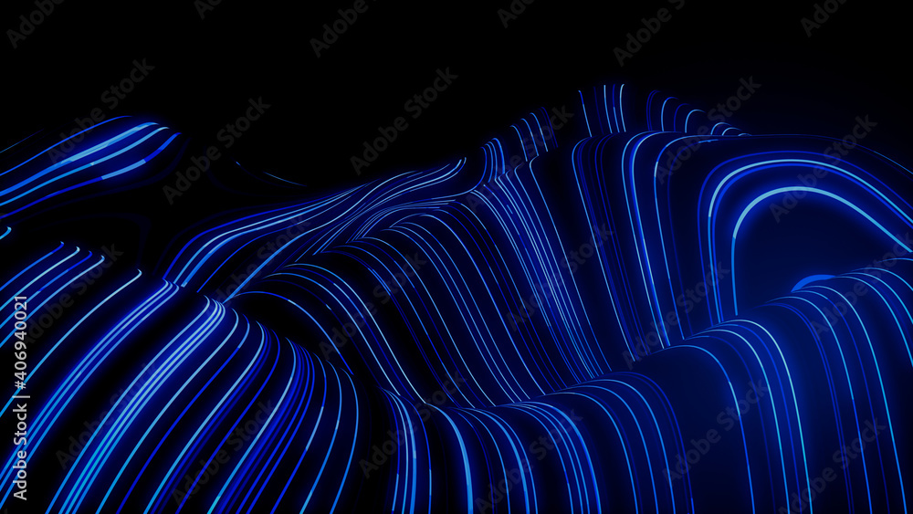 Sound Wave Vizualisation concept. Music audio frequencies represented ...