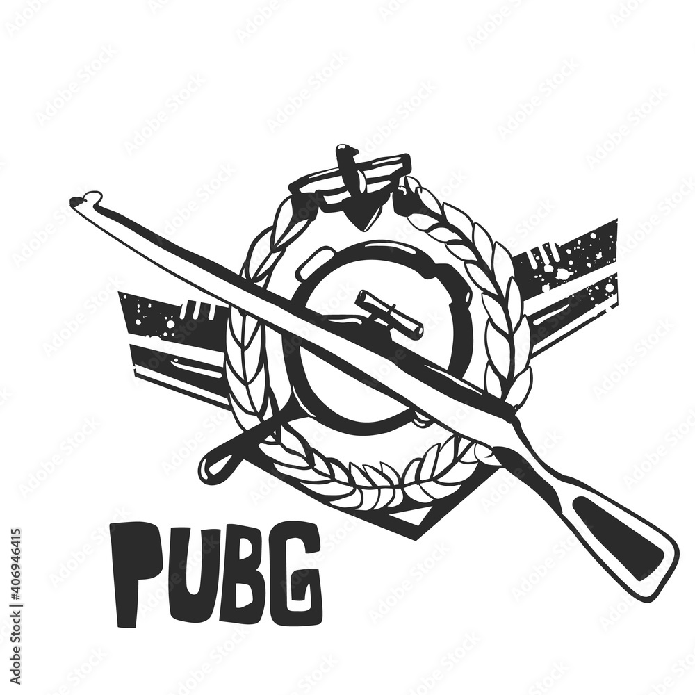 PUBG - PlayerUnknowns Battlegrounds Game. Vector sniper rifle, assault ...