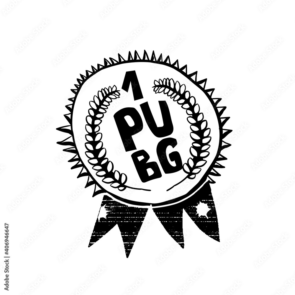 PUBG - PlayerUnknowns Battlegrounds Game. Vector medal. From ...