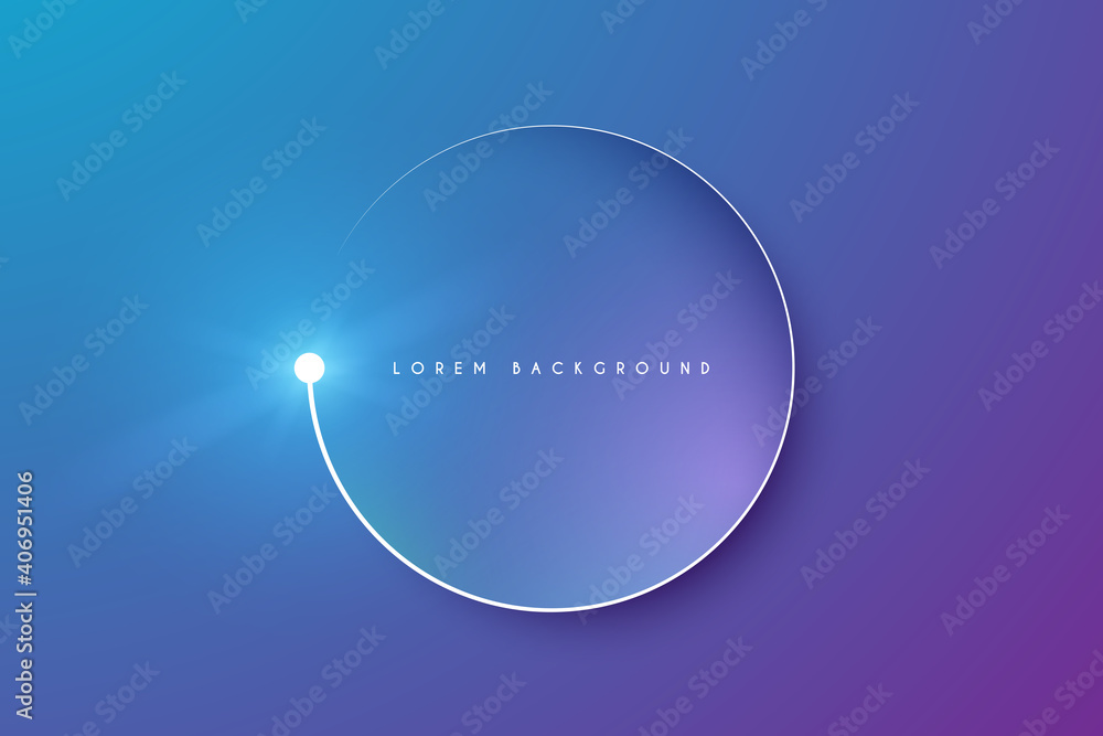 Abstract circle line background with light effect Stock Vector | Adobe ...