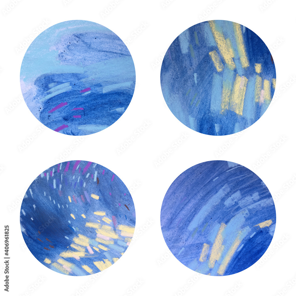 Artsy blue background with natural abstract chalk textures. Abstract ...