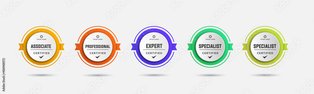 Certified badge logo design for company training badge certificates to ...