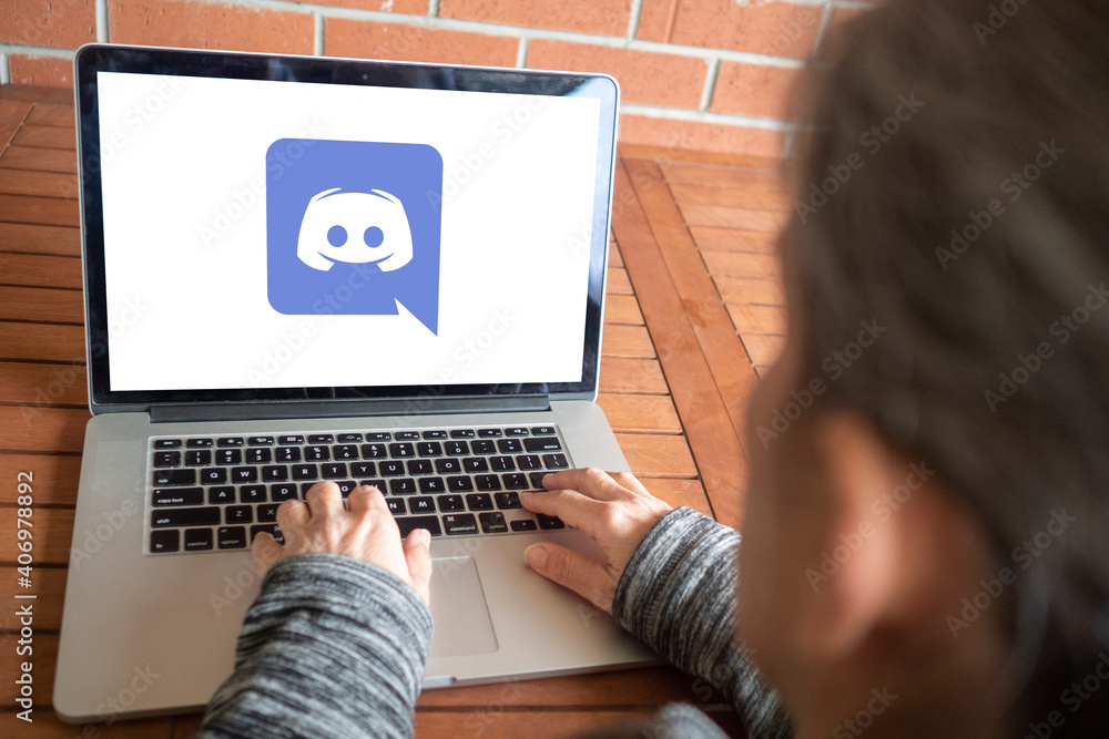 Discord logo editorial illustrative Stock Photo | Adobe Stock