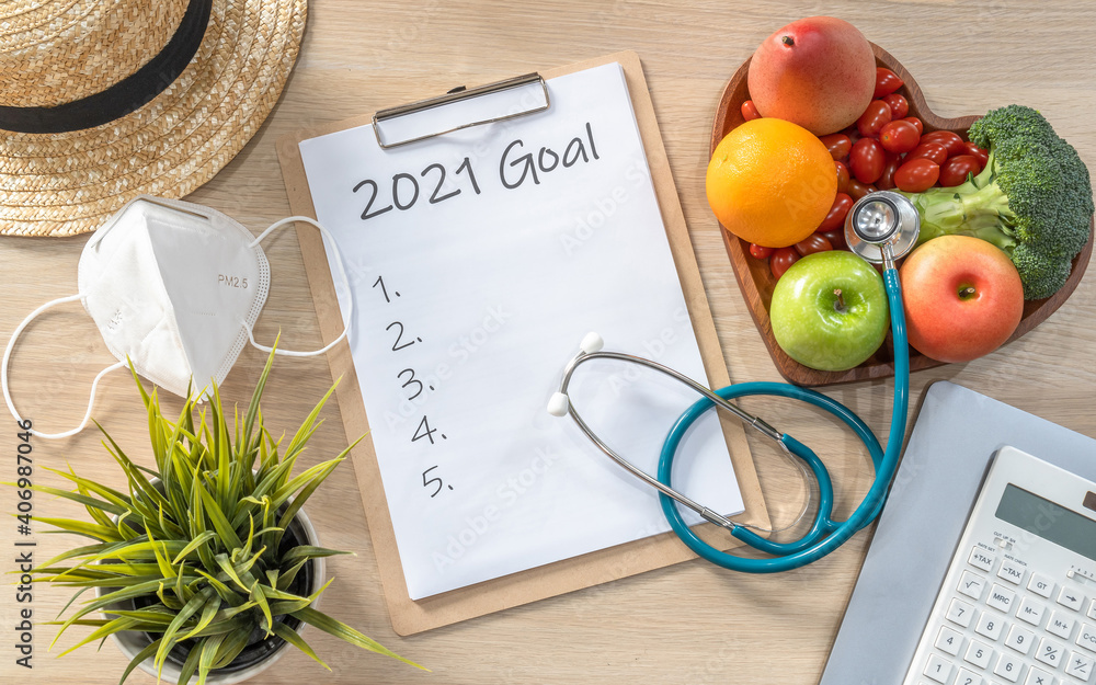 2021 New Year Goals in new normal lifestyle, work-life balance with ...