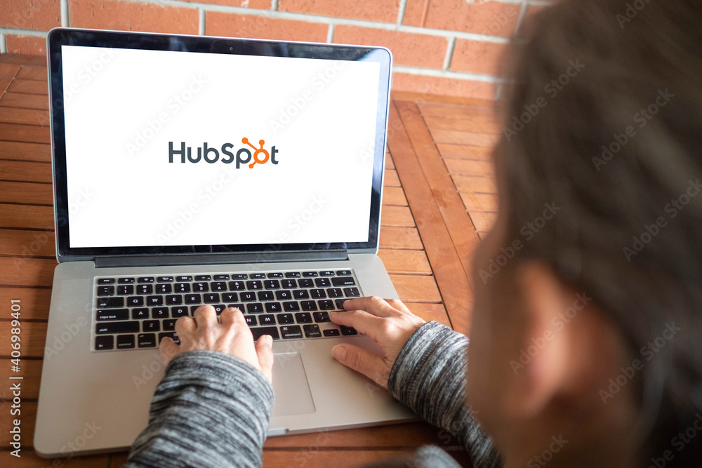 HubSpot logo editorial illustrative Stock Photo | Adobe Stock