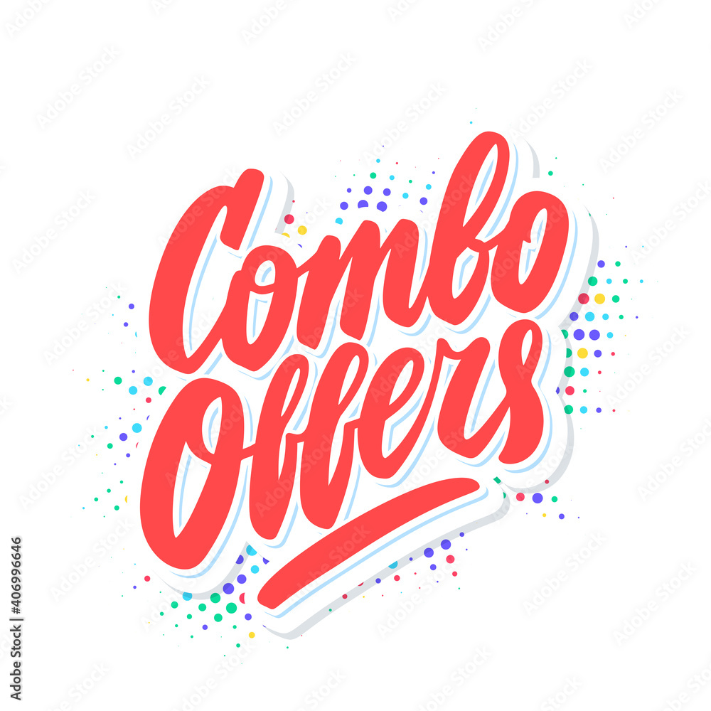 Combo offers. Vector lettering banner. Stock Vector | Adobe Stock