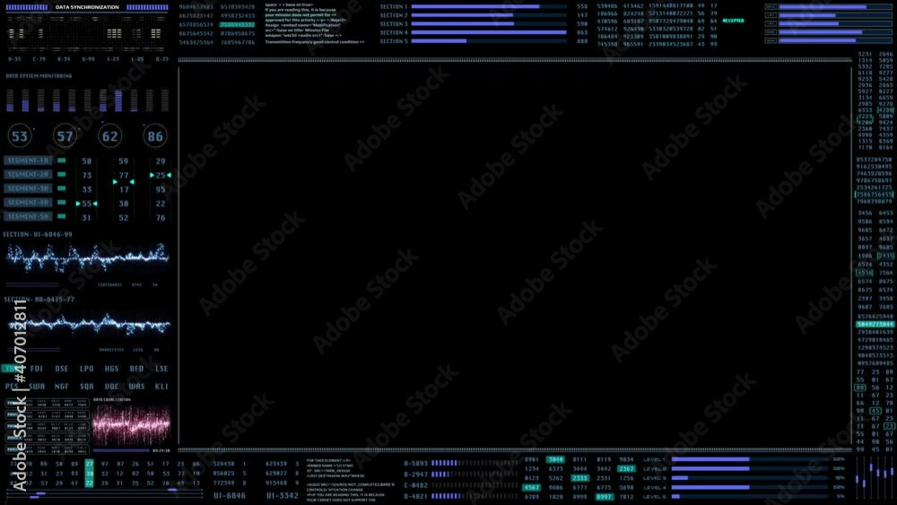 HUD Virtual Futuristic Intelligent Blank Copy Space Display. Technology ...