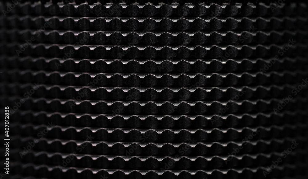 Metal round surface with longitudinal and transverse notches.Texture of ...