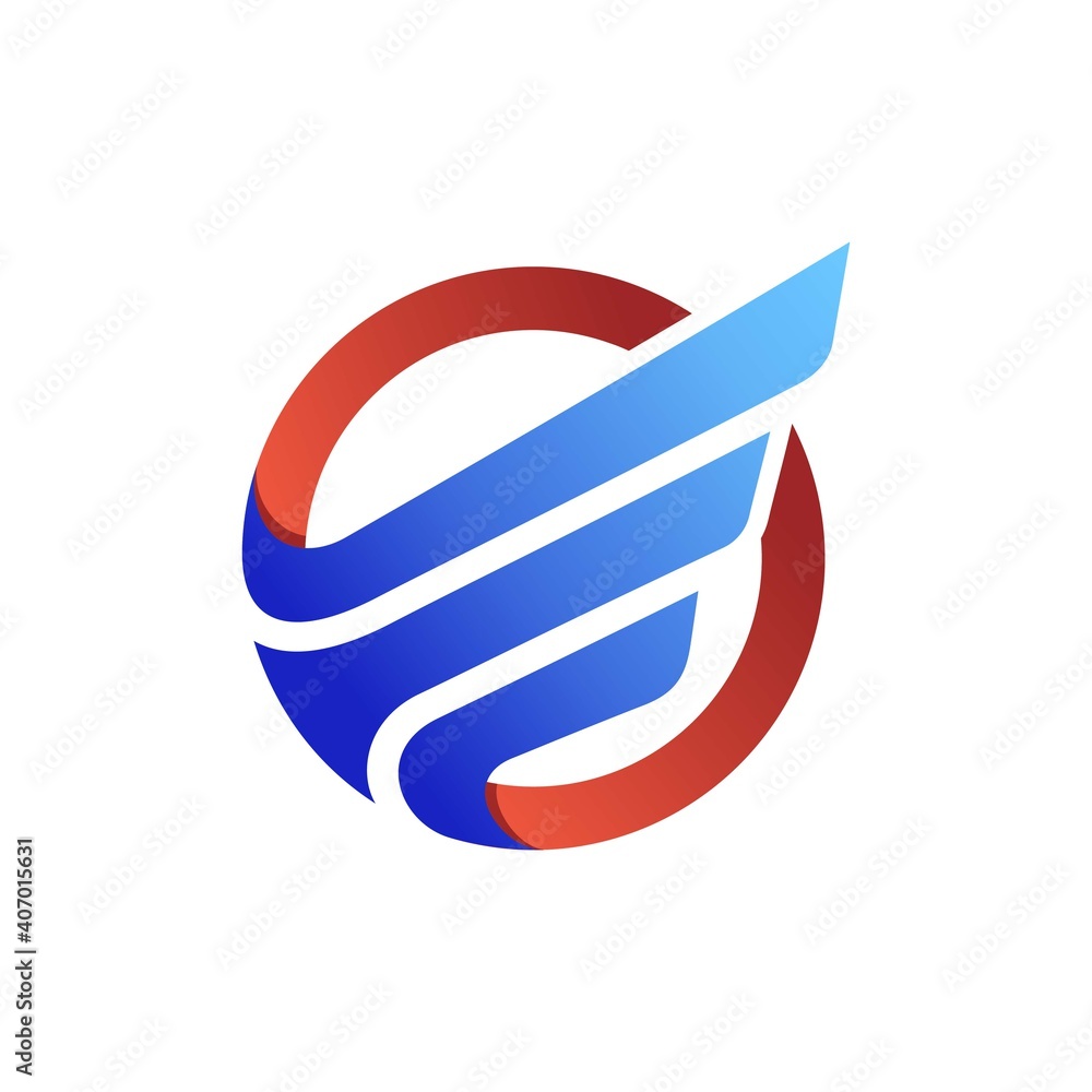 Circle wings logo design Stock Vector | Adobe Stock